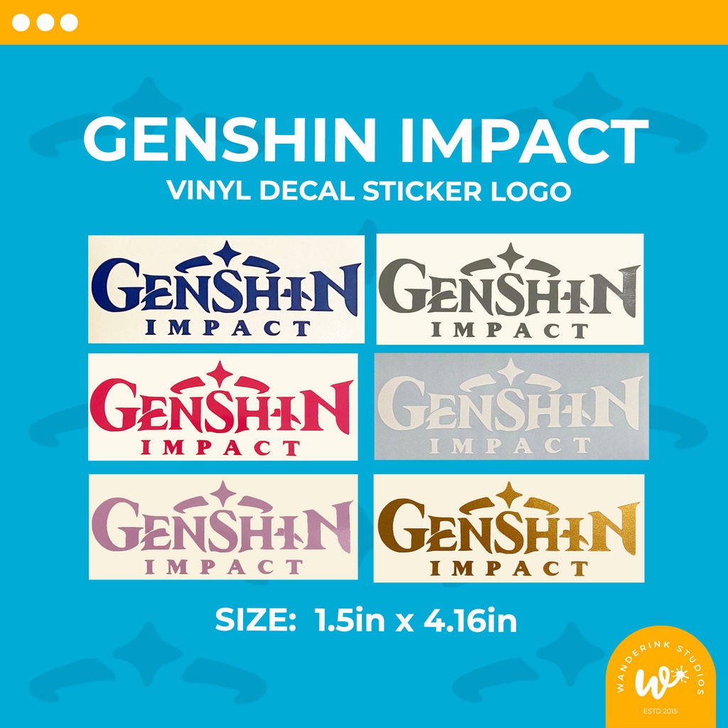 Genshin Impact Vinyl Decal Sticker Logo | Shopee Philippines