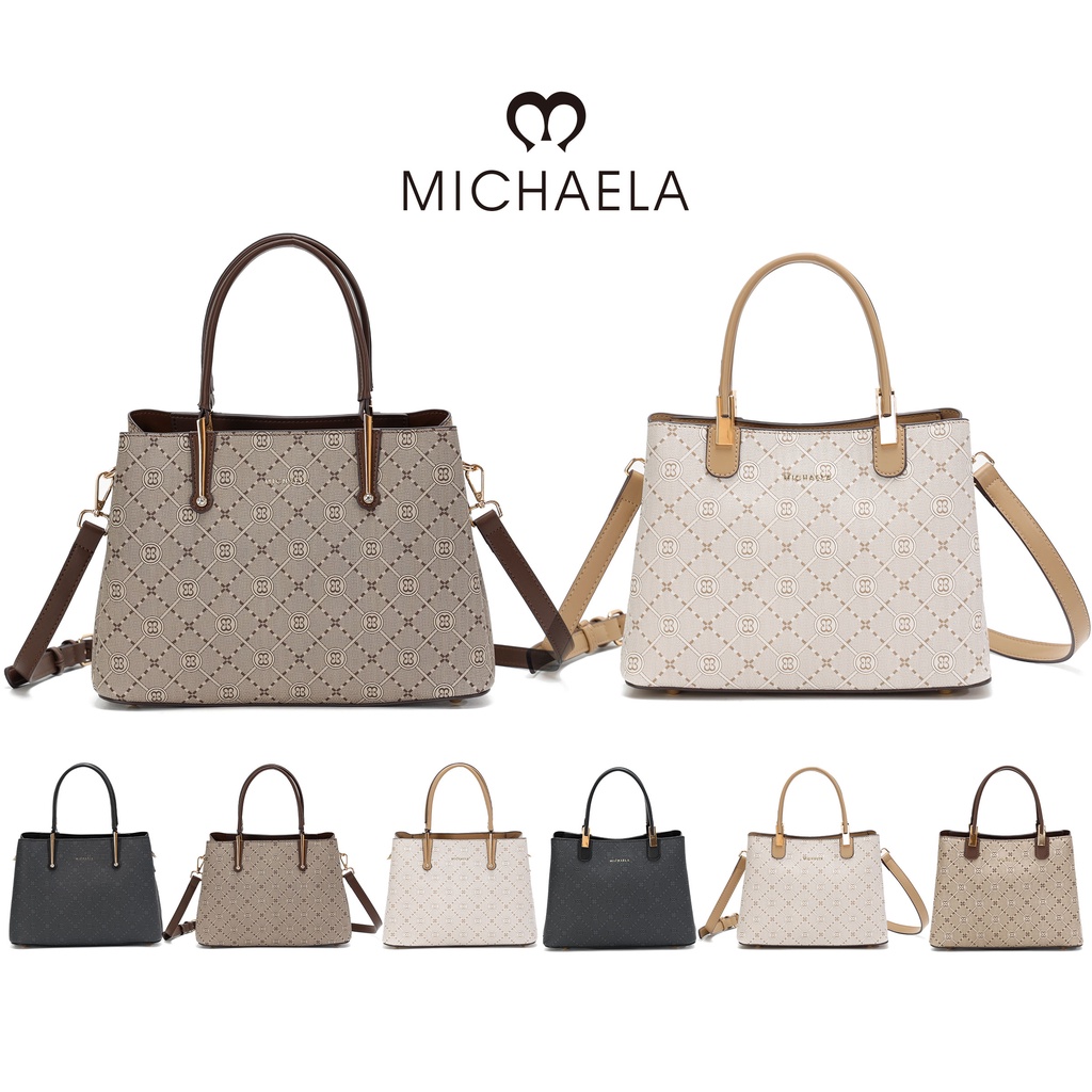 MICHAELA Checkered Satchel Bag for Women with Crossbody Strap Chic Top ...