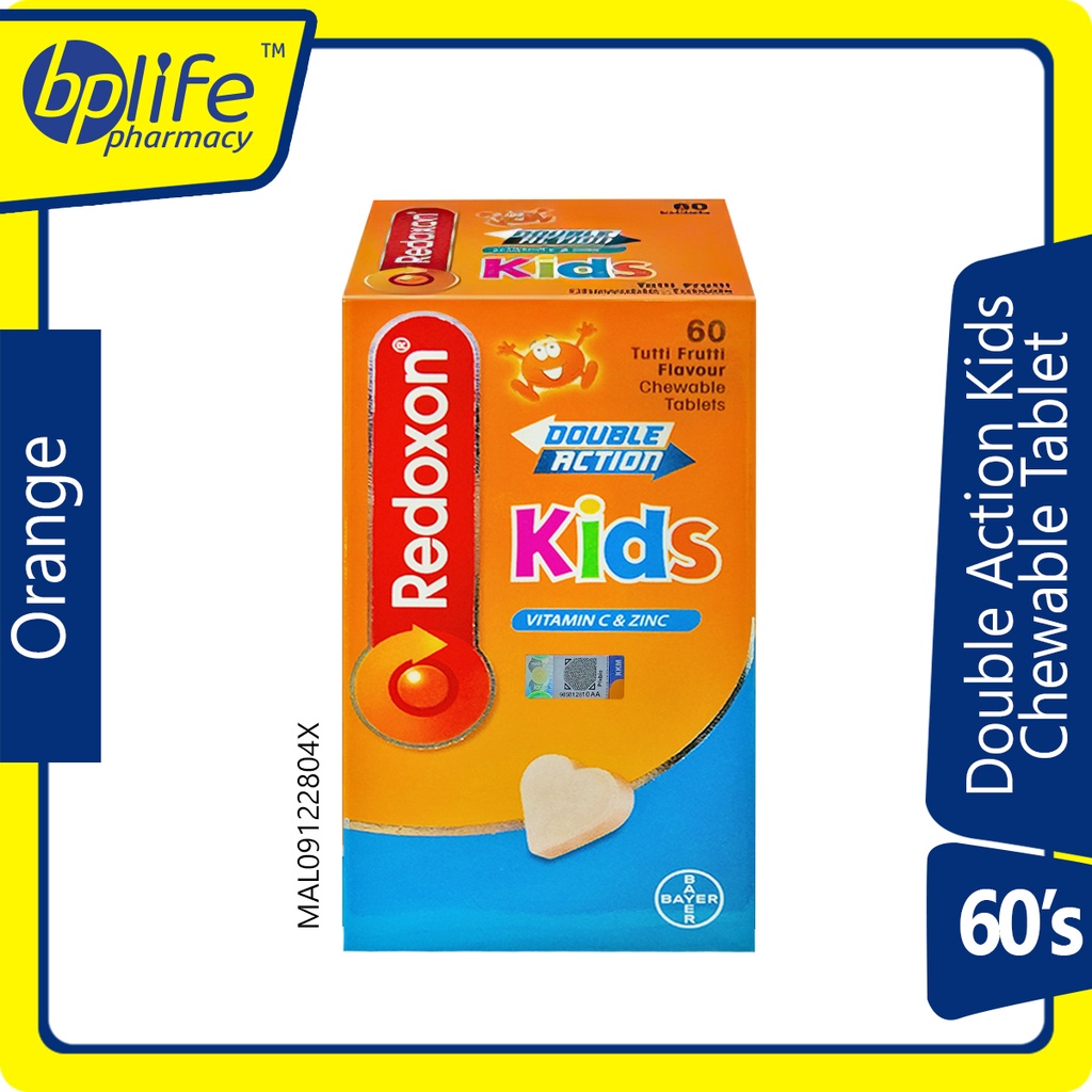 Redoxon Double Action Kids Chewable Tablet 60s | Shopee Philippines