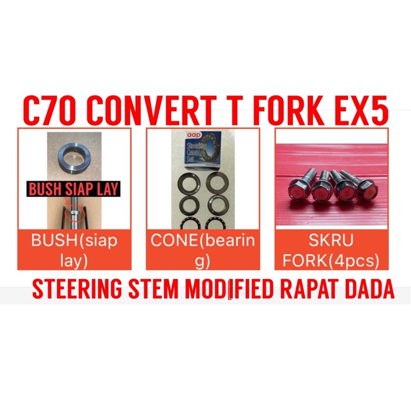 T Fork Ex5 Convert C70 GBO GBO-J steering steam ex5 convert c70 convert ...