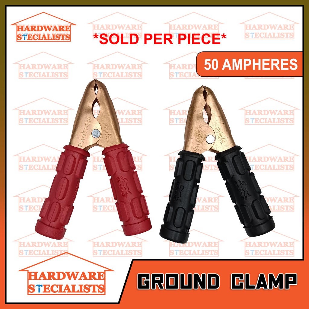 Panther Ground Clamp Battery Clip 50 AMP BLACK OR RED *SOLD PER PIECE ...