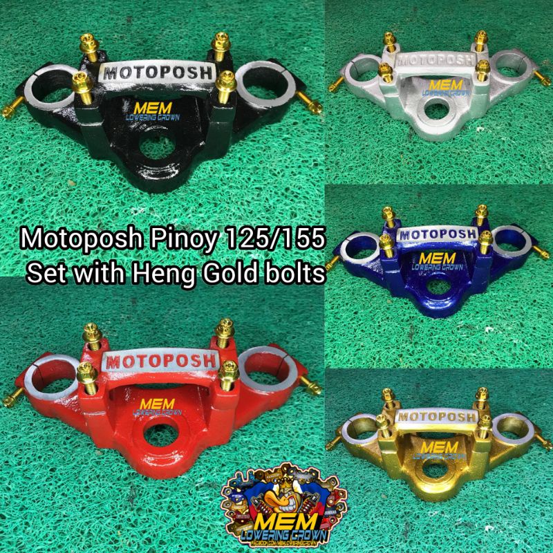 Motoposh Pinoy 125/155 set with Heng Gold bolts | Shopee Philippines