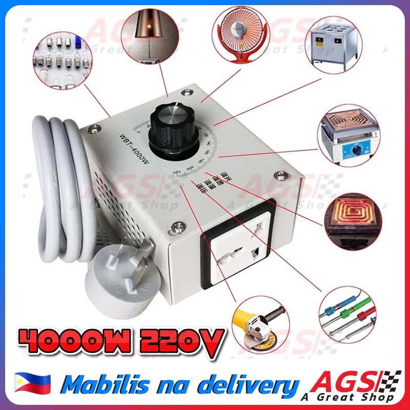 0-4000W AC220V Motor Speed Controller Variable Voltage Controller ...