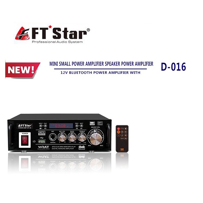 FT-Star D-016 Amplifier 2 Channels Digital Bluetooth Player Amplifier ...