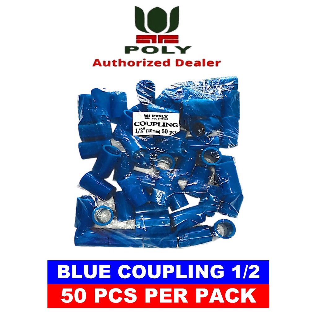POLY BLUE COUPLING 1/2 (SOLD PER PACK) 50 pcs | Shopee Philippines
