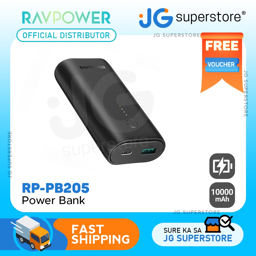 RAVPower 10000mAh Powerbank High Speed Charging 20W Super Slim Size ...