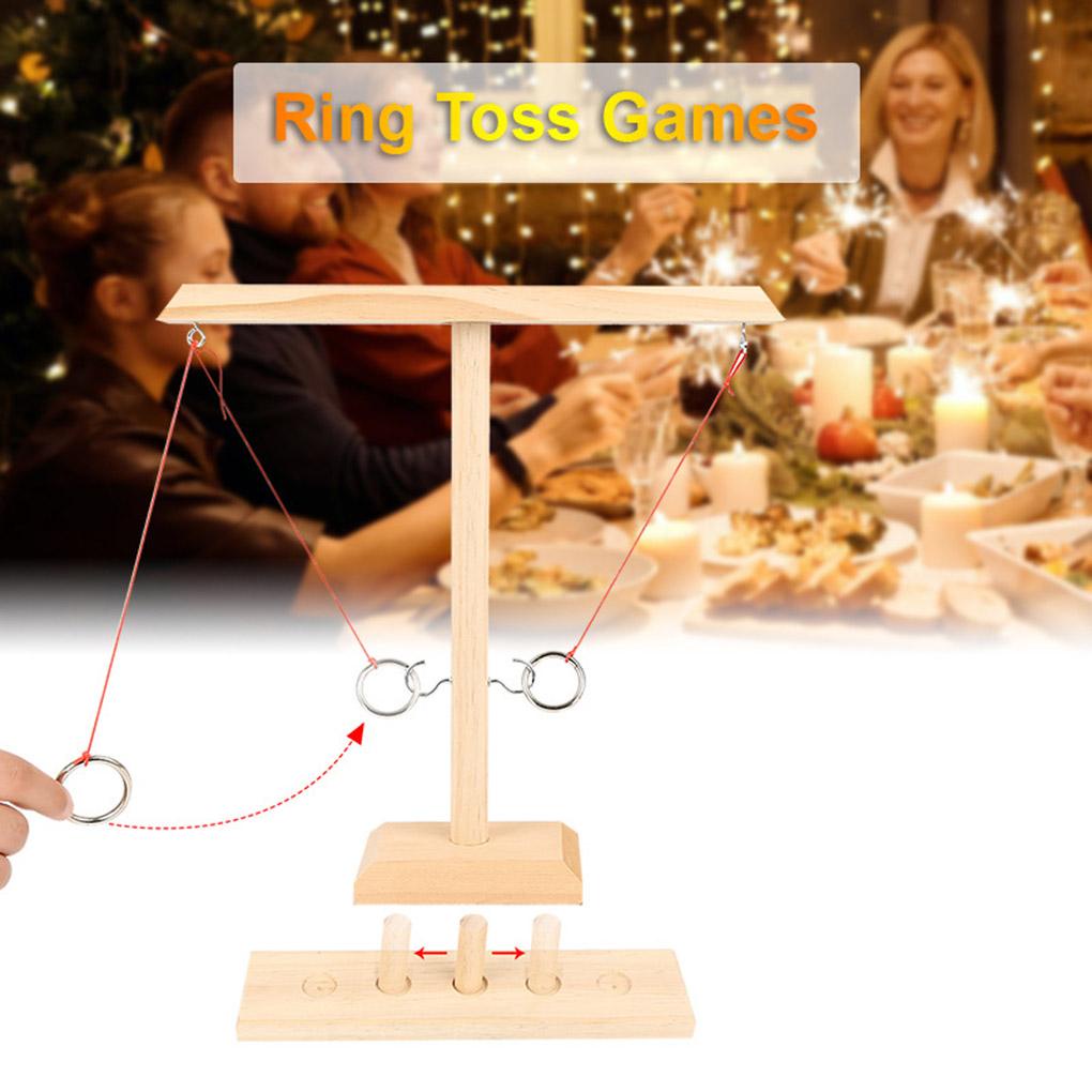 [Choo] Drinking Game Toy Wooden Ring Toss Hook Board Handmade Wood Toys Game Supply | Shopee ...