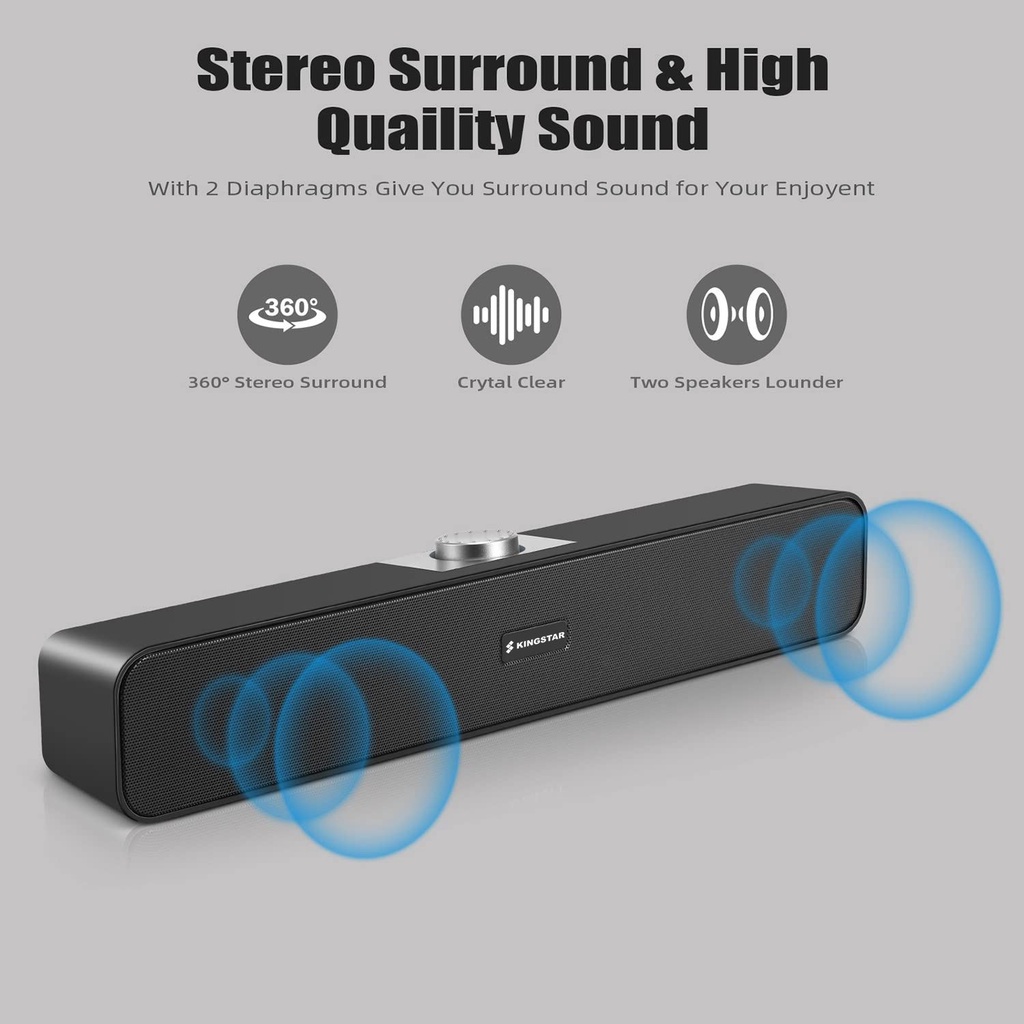TV Soundbar Wired and Wireless Home Surround Speaker Sound Bar for PC ...