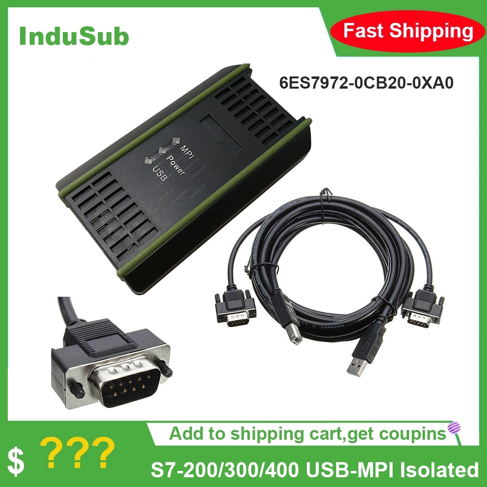 6ES7972-0CB20-0XA0 PC Adapter USB Cable Adapter S7-200/300/400 USB-MPI Isolated MPI/PPI/DP ...