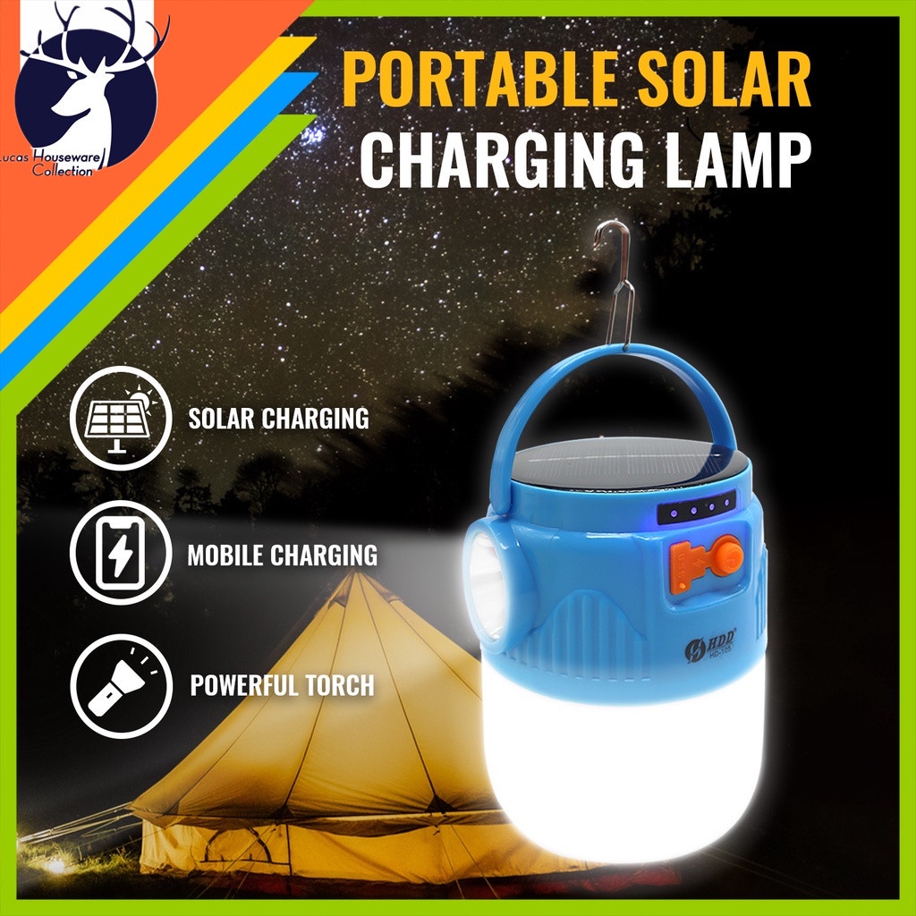 CPLA SOLAR EMERGENCY CHARGING LAMP PORTABLE LAMP RECHARGEABLE CAMPING ...