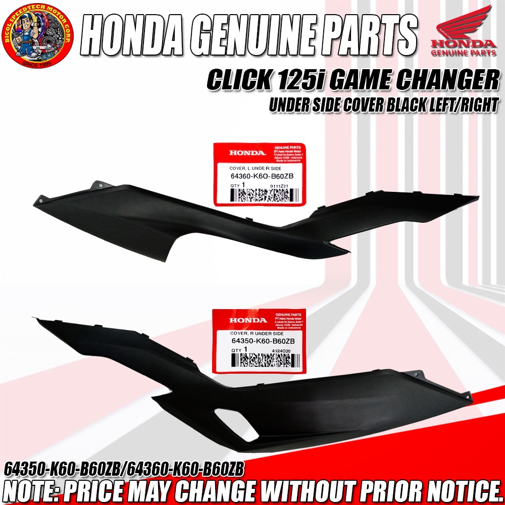 CLICK 125i V2 V3 UNDER SIDE COVER (HPI) (Genuine: LEFT- 64360-K60-B60ZB ...