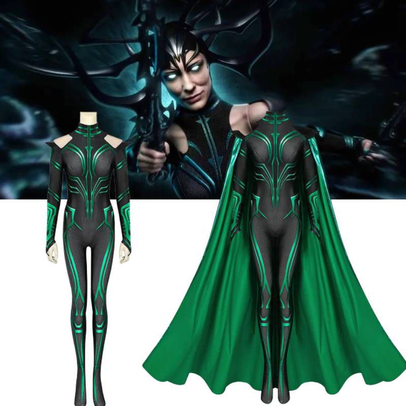 Cool Marvel Thor 3 Ragnarok Supervillain Hela Cosplay Costume Jumpsuit ...