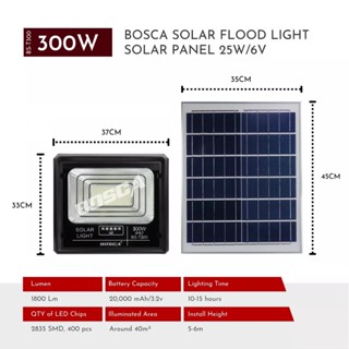 BOSCA Solar light 200W / 300W Solar Led Outdoor Flood Light IP67 ...