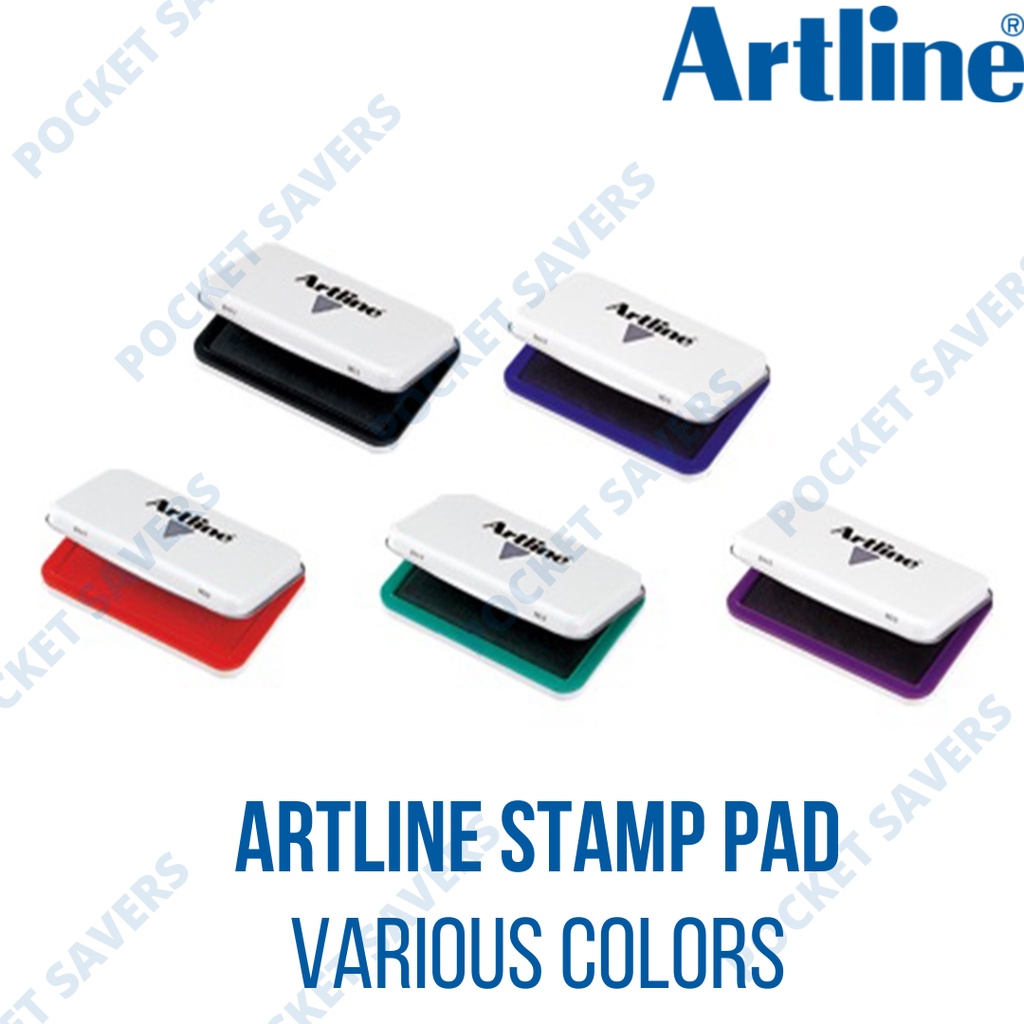 ARTLINE Stamp Pad (Quality Ink, Black, Blue, Purple, Red) | Shopee ...
