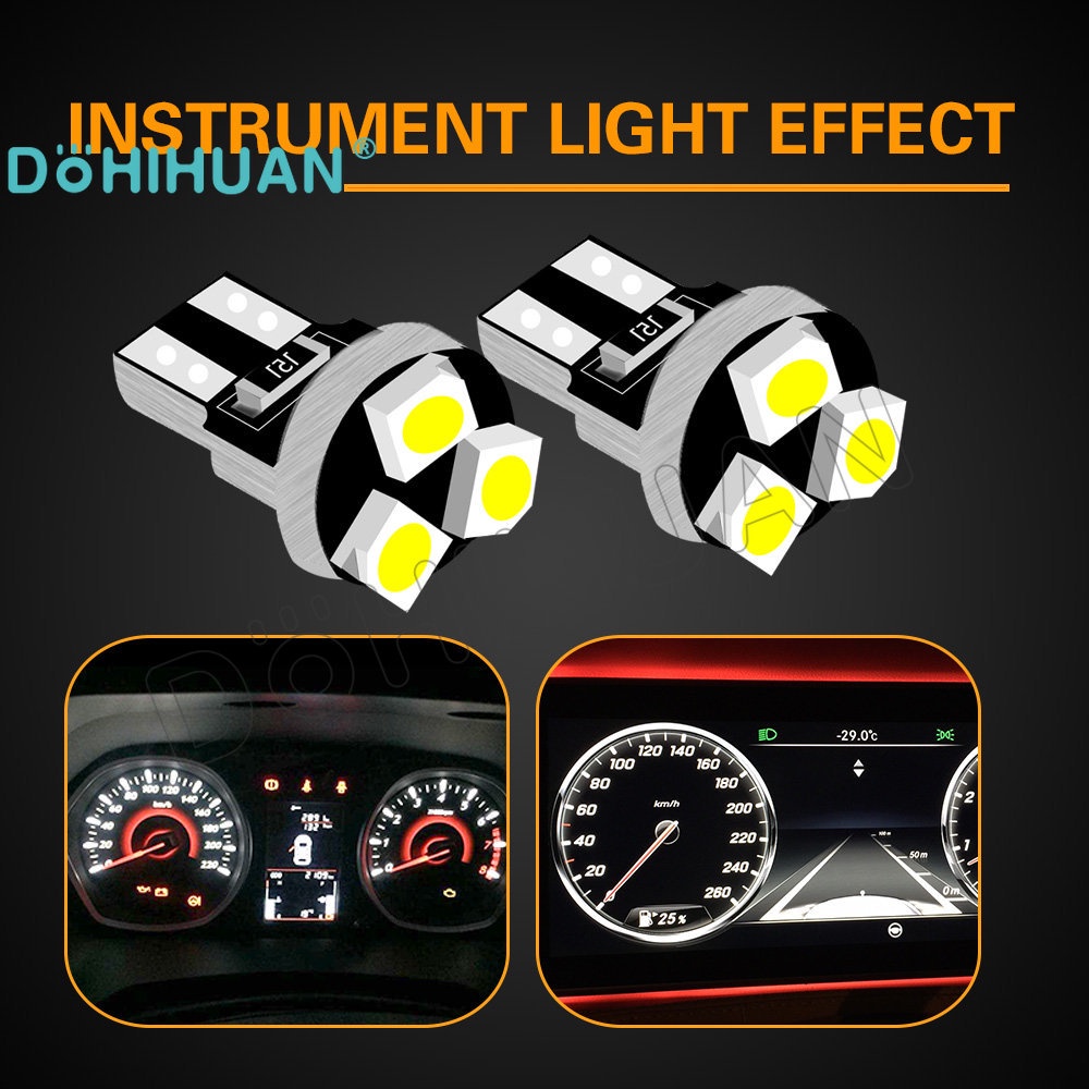 DOHIHUAN 5PCS Car Dashboard T5 Led Bulb Car Interior Instrument Meter ...