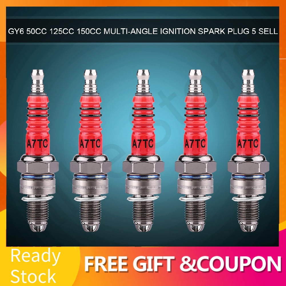 [Ready Stock] Ilikestore 5Pcs Racing Spark Plug with 3 Electrode for ...