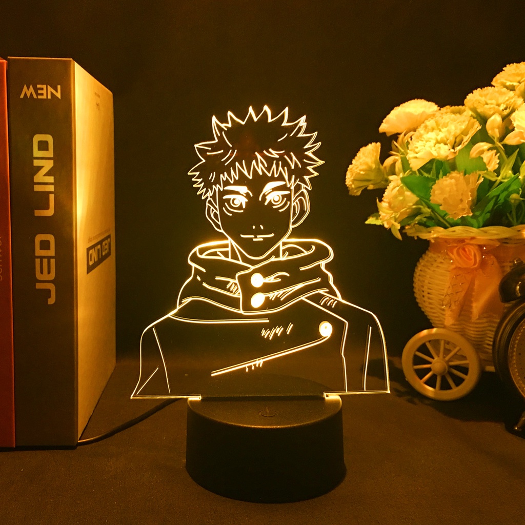 Jujutsu Kaisen Anime Figure Yuji Itadori Ryomen Sukuna 3D LED Lamp RGB ...