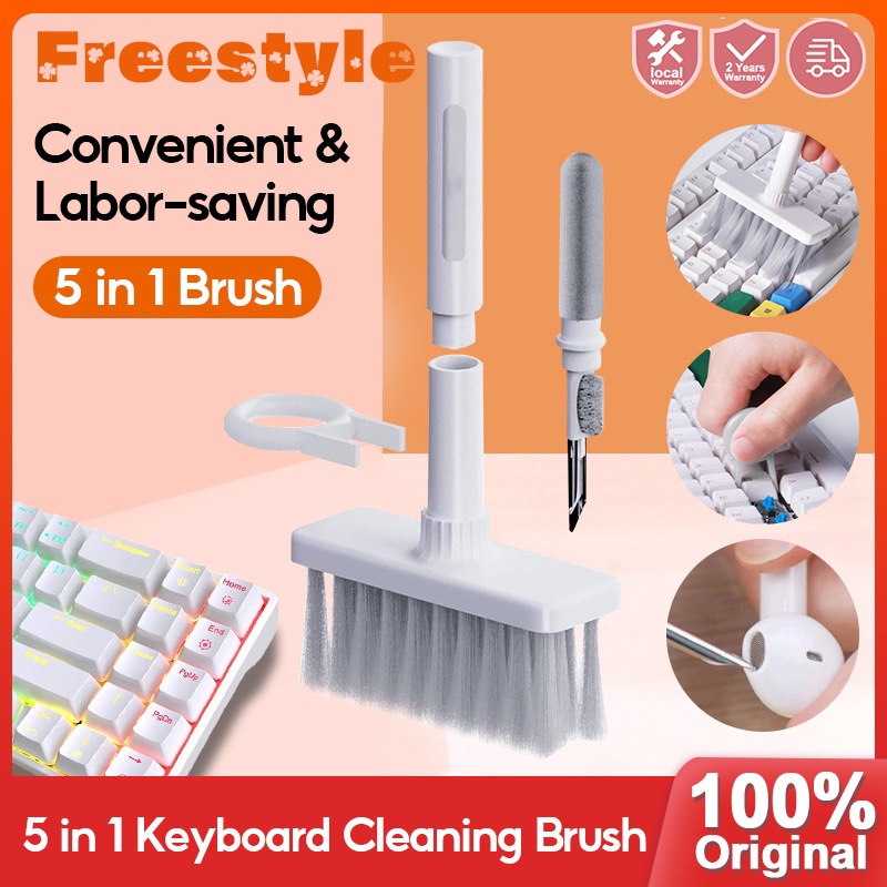 5 in 1 Multifunctional Keyboard Cleaning Brush Kit Mechanical Keyboard ...