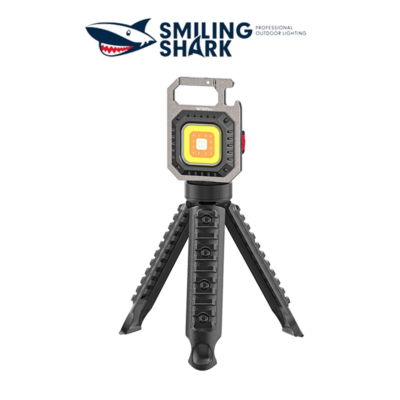 Smiling Shark GZ5130 Mini Flashlight Multifunction Work Light COB Super Bright USB Rechargeable ...