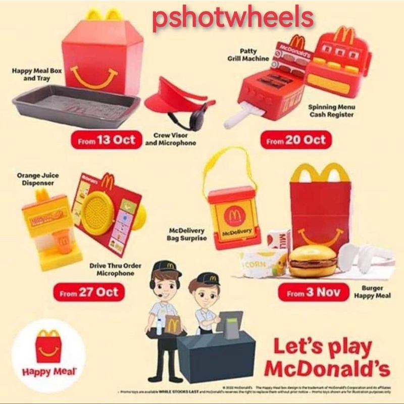 Mcd McDonald's Happy Meal Toys Let's Play McDonald's 2022 and 2023 ...