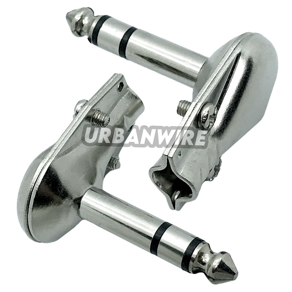 🟦【MANILA STOCKS】6.35mm Stereo Right Angle Guitar Plug Flat Male to ...