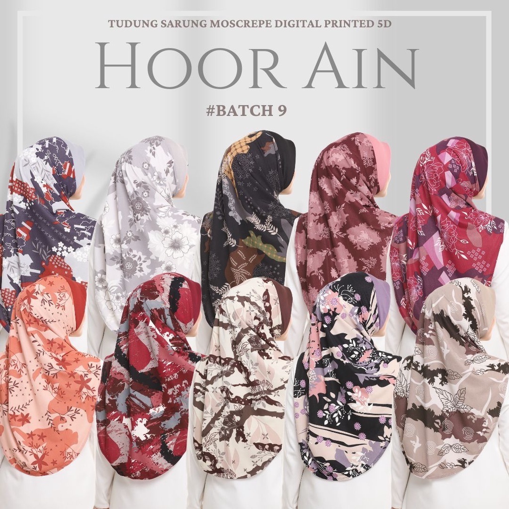 HOOR AIN TUDUNG SURUNG MOSCREPE( 20 PIECES) | Shopee Philippines