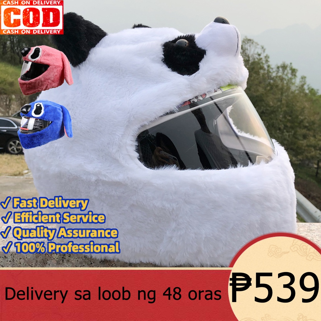 【Domestic】Motorcycle Helmet Panda Animal Cover Motorbike Funny Heeds ...