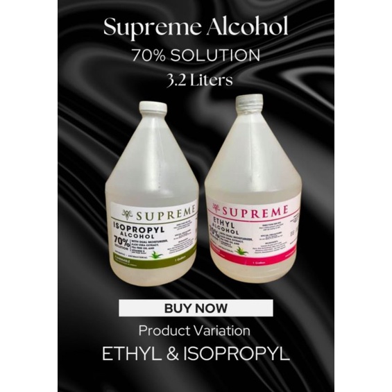 Supreme Alcohol 70%, Ethyl and Isopropyl with Moisturizer | Shopee ...