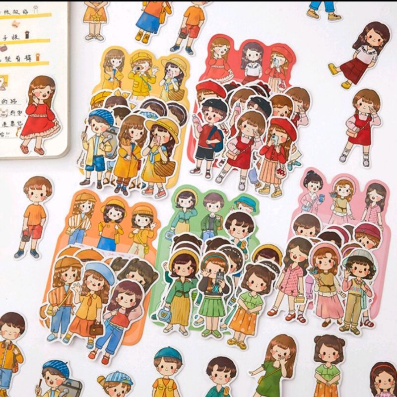 20pcs Cute Boy and Girl Stickers/Cute Boy Girl/DIY/ Journal/SCRAPBOOK ...