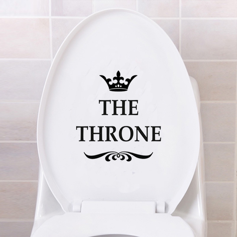 Creative Vinyl THE THRONE Funny Interesting Toilet Wall Sticker ...
