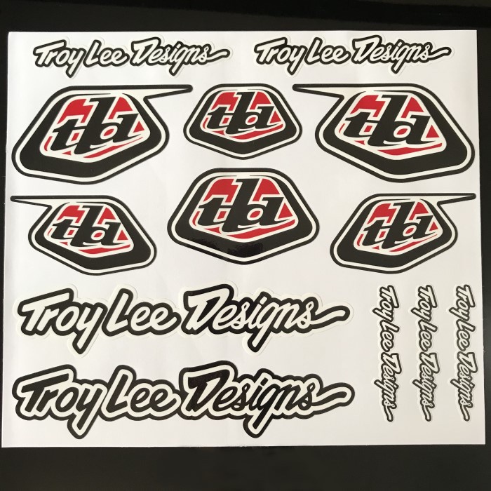 Troy Lee Designs Stickers Decals 13 Pieces Set Good For Helmet, Motor ...