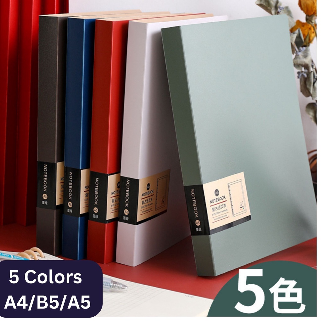 Loose Leaf Notebook A4/B5/A5 Replaceable refill planner Bullet journal ...