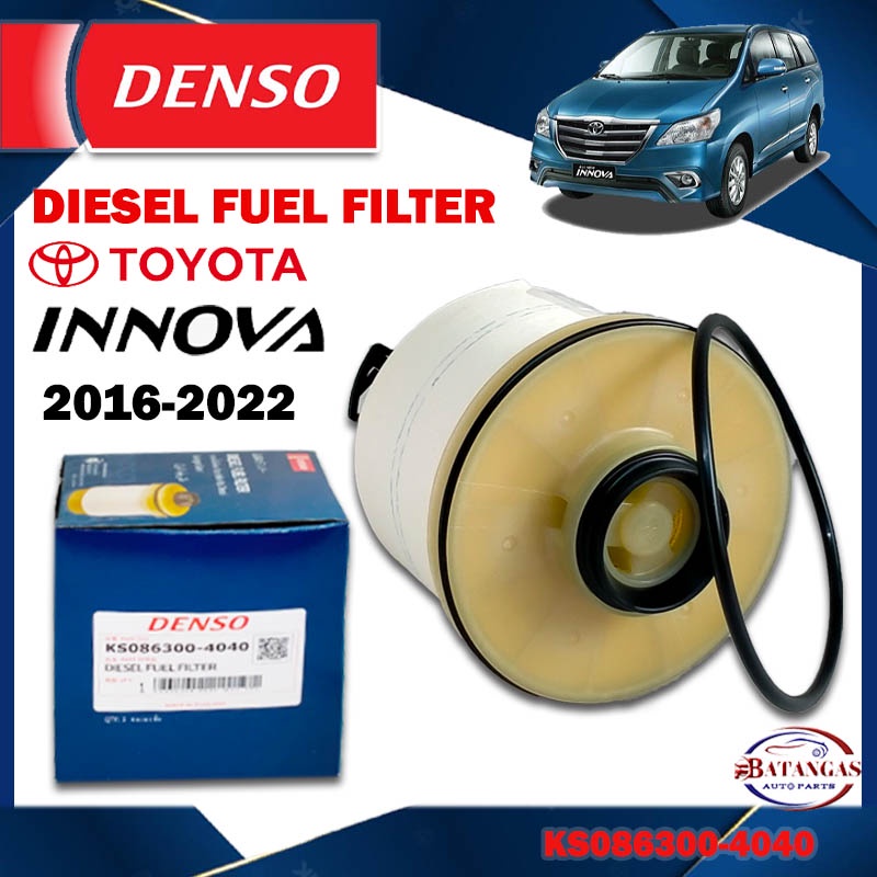 DENSO DIESEL FUEL FILTER TOYOTA INNOVA 1GD/2GD 2016-2022 PN: KS086300 ...