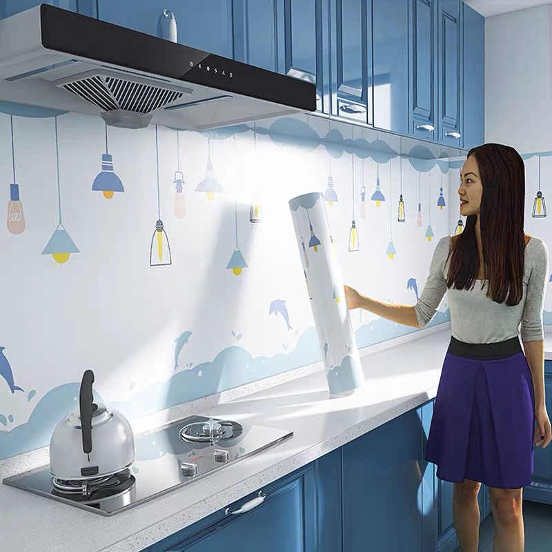 shopee Kitchen Self Adhesive Oil proof Wallpaper GlossyWaterproof ...