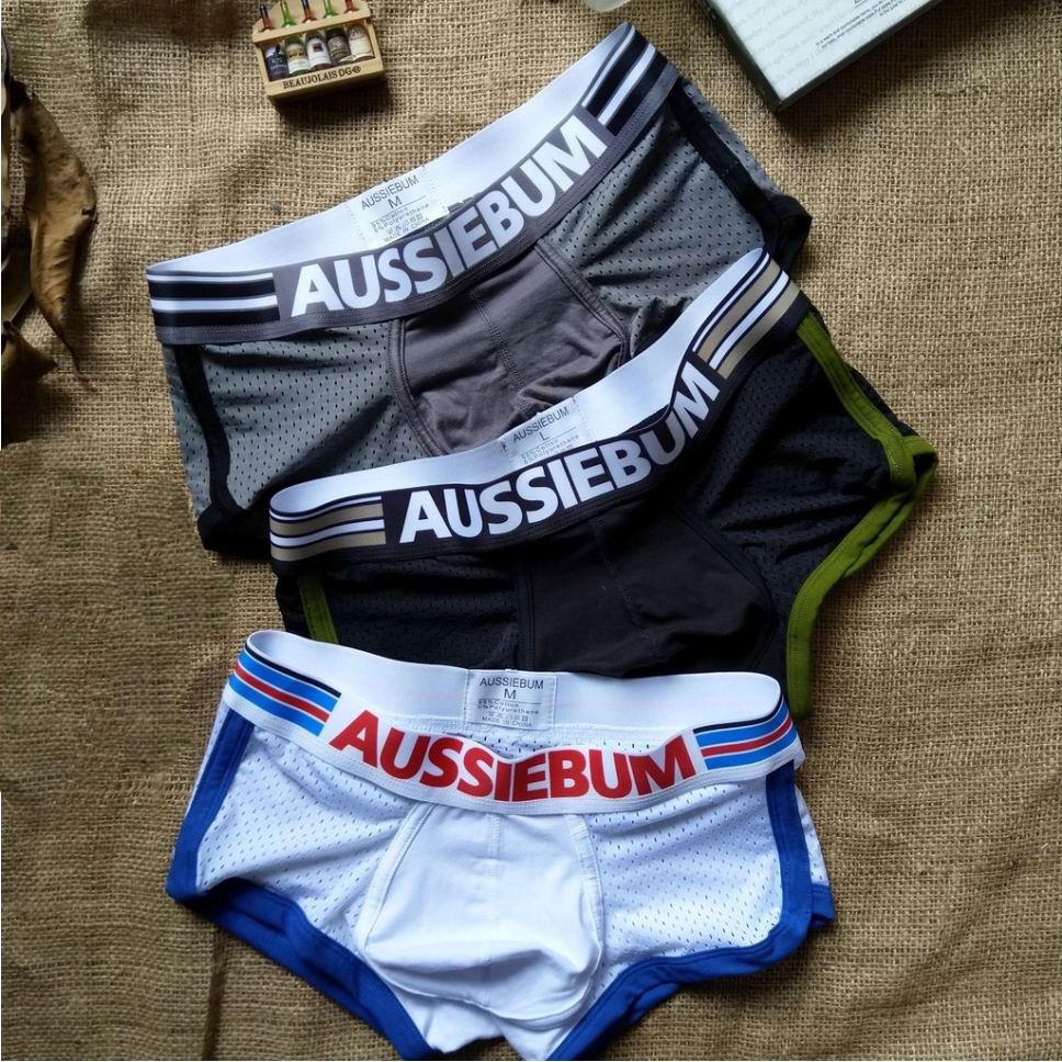 Aussie Bum Ice Silk Mesh Men's Breathable Boxer Briefs Low Waist ...