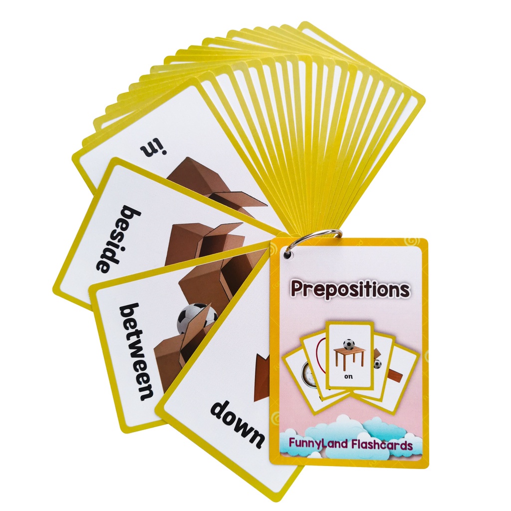Verbs/Adjectives/Prepositions Flash Cards Learning English Baby ...
