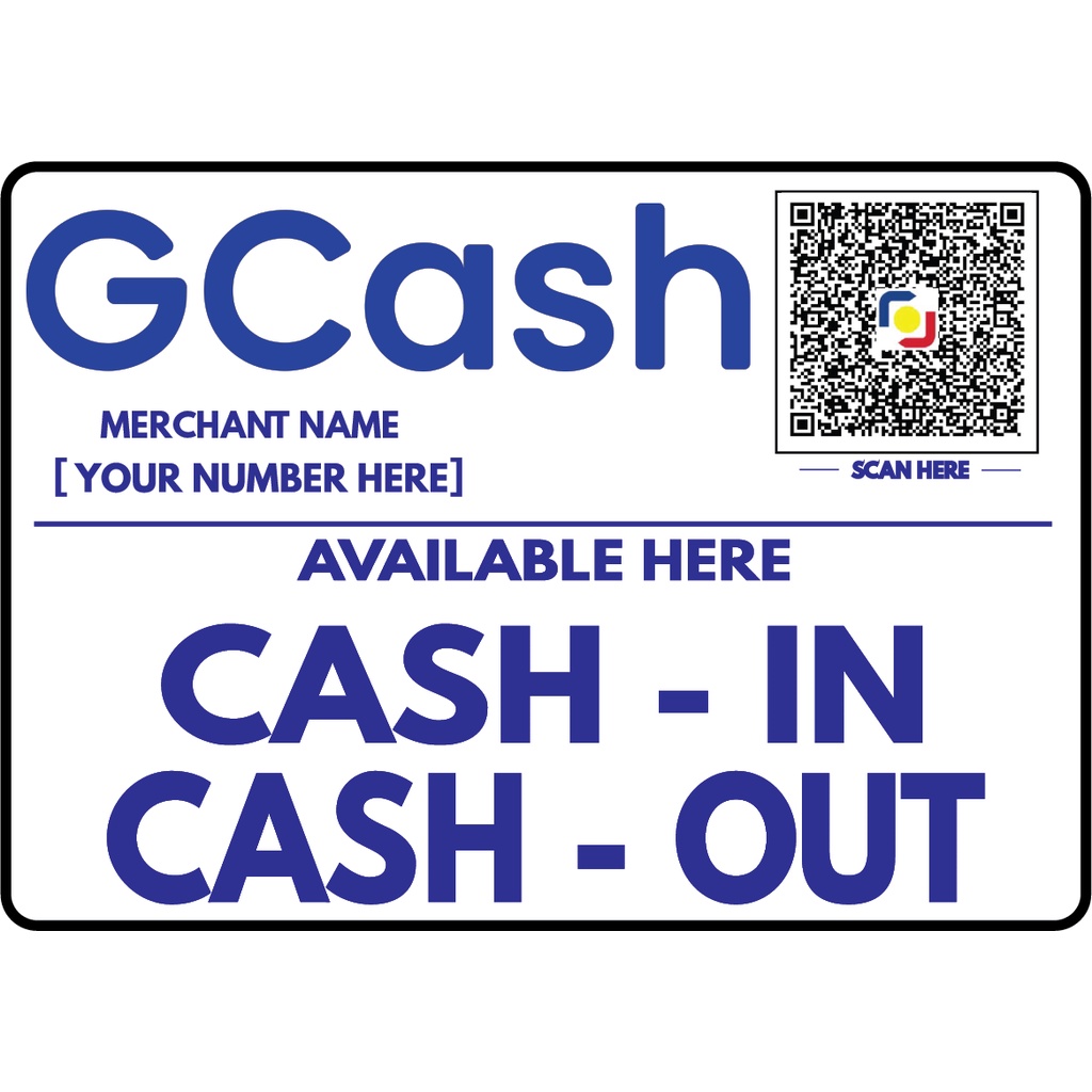 Gcash Qr Code Signs For Businesses and Stores, Load Centers and Other ...