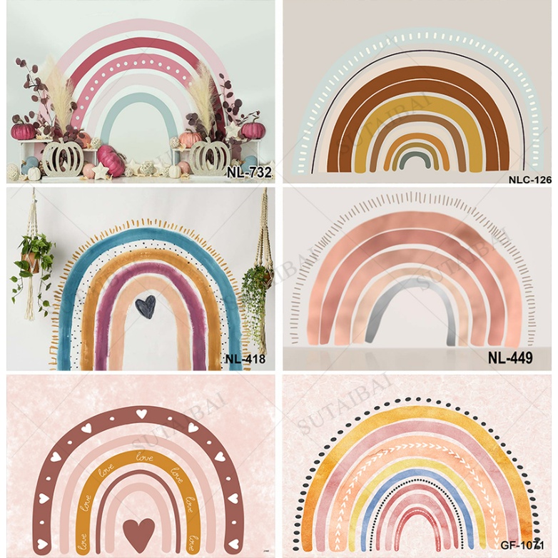 Colorful Rainbow Illustration Photography Background Happy Birthday ...