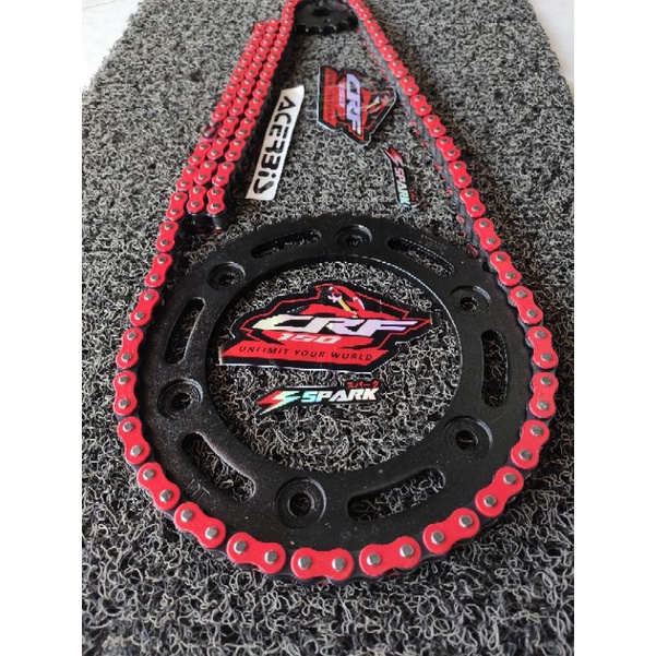☎Crf 150 Sprocket Set With Red Chain 428 | Shopee Philippines