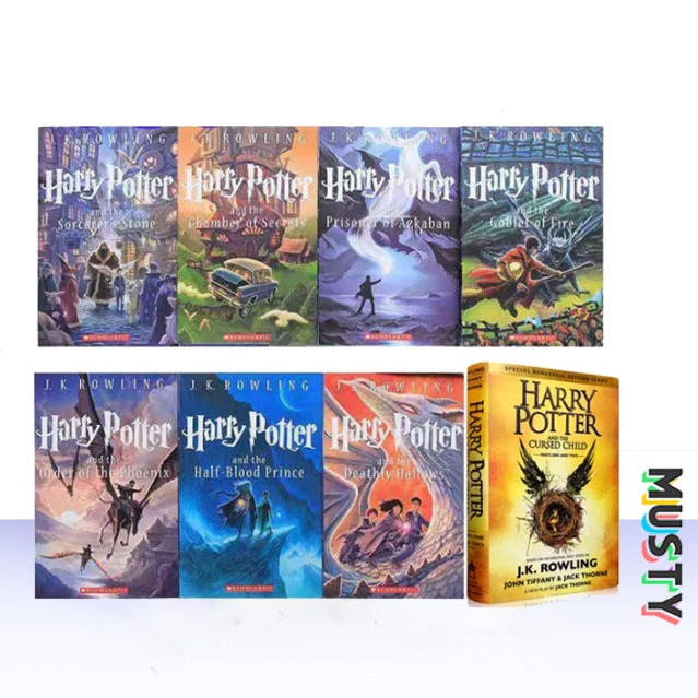 【Hardcover】【8 Books Set】Harry Potter English Novel Read Story Book ...
