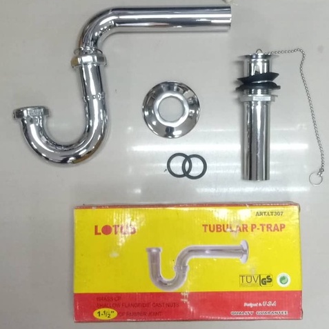 LOTUS 1 1/4" TUBULAR P-TRAP BRASS P-O-PLUG X 6" ( MOHWC ) | Shopee ...