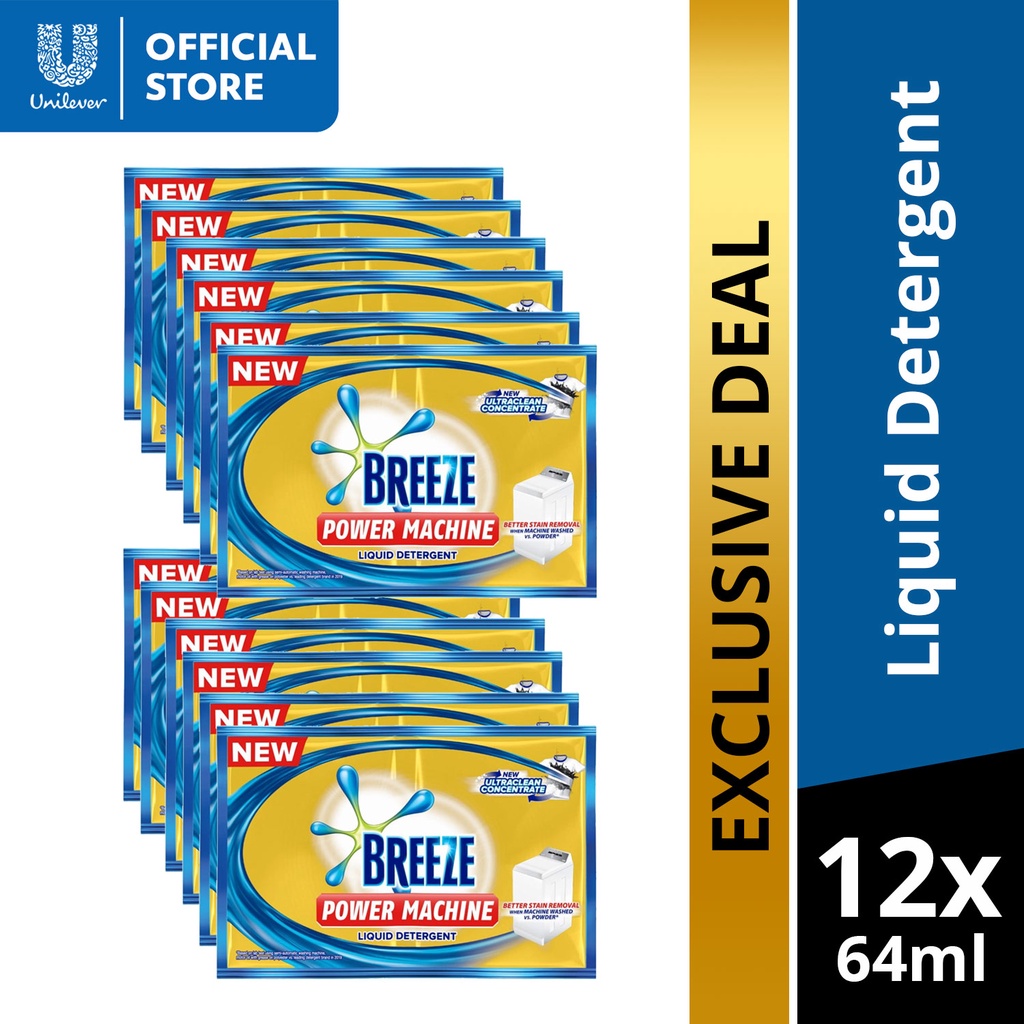 Set Of 12 Breeze Power Machine With Ultraclean Concentrate Liquid ...