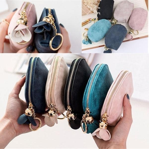 CB.PH Women Ladies Leather Small Mini Wallet Card Key Holder Zip Coin ...