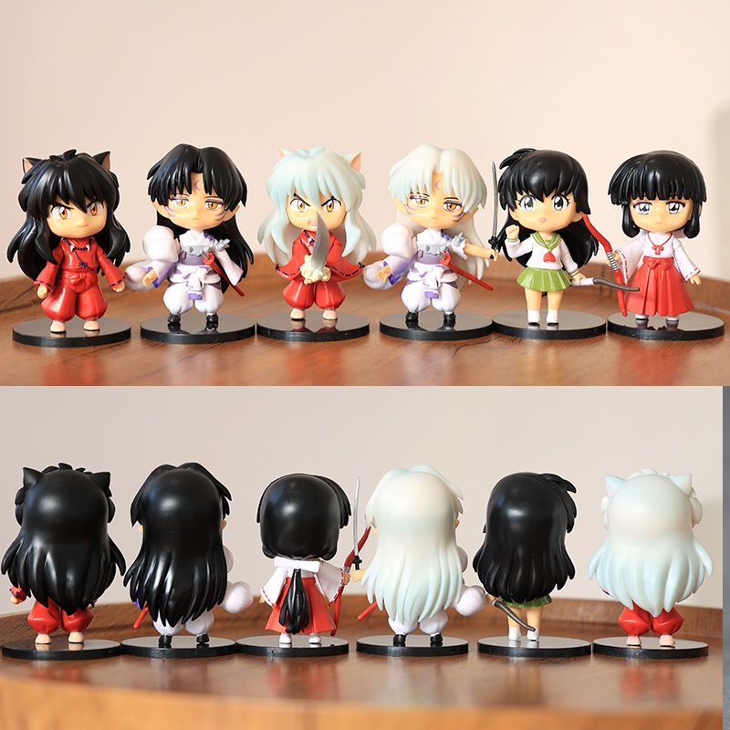 6PCS/Set Anime Inuyasha Figure Character Doll Sesshoumaru Ornament ...