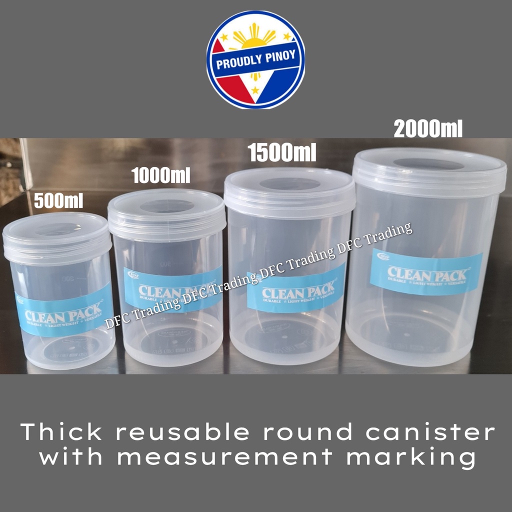 DURABLE ROUND CYLINDRICAL FOOD KEEPER JAR CONTAINER CANISTER JAR BOTTLE ...