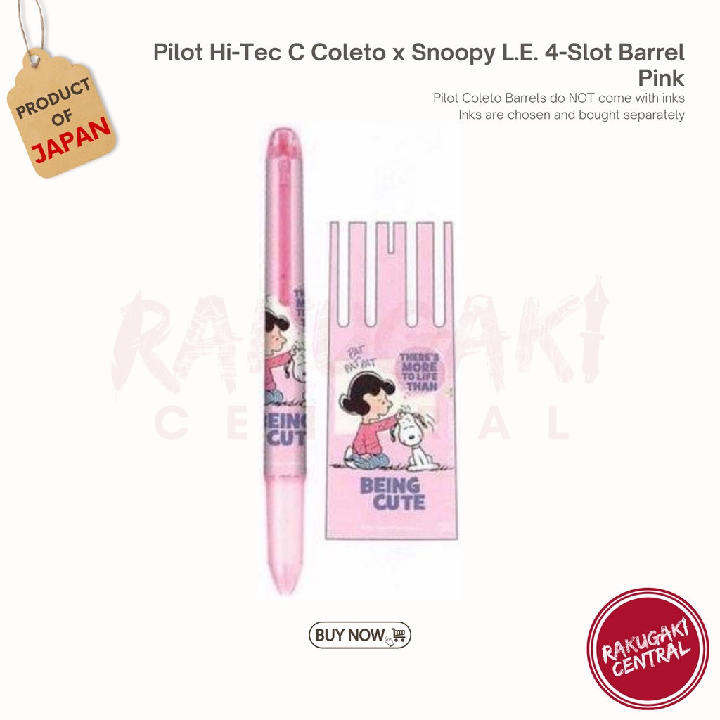 Pilot Hi-Tec C Coleto x Snoopy Limited Edition 4 Slot-Barrels | Shopee ...