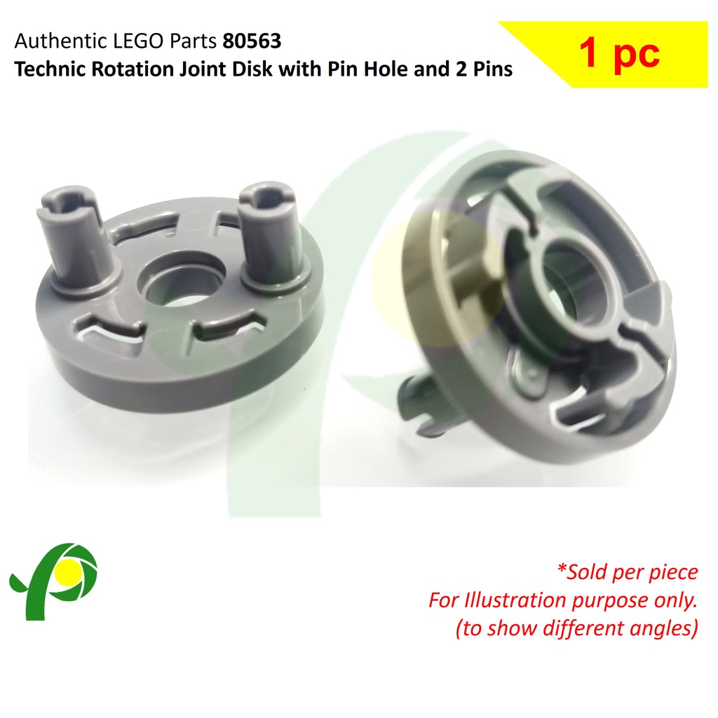 LEGO Parts 80563 Technic Rotation Joint Disk with Pin Hole and 2 Pins ...