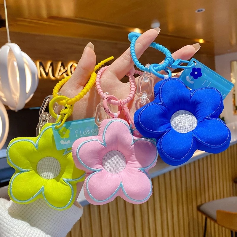 Creative Ins Style Fashion Exquisite Fabric Small Flower Key Chain ...