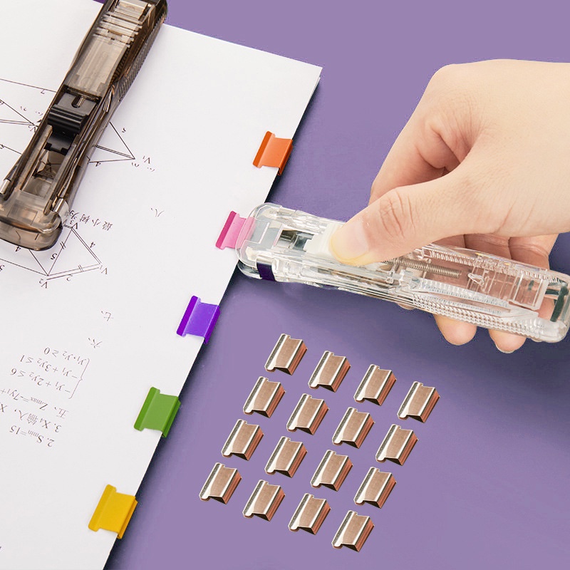 Garneck Metal Clip Push Clipper Latest Stapler Paper Fixing Organizing ...