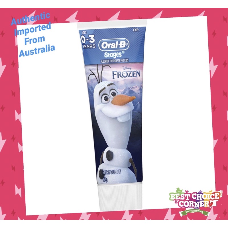 Oral-b Olaf Berry Bubble 0-3 Years Toothpaste 92g | Shopee Philippines